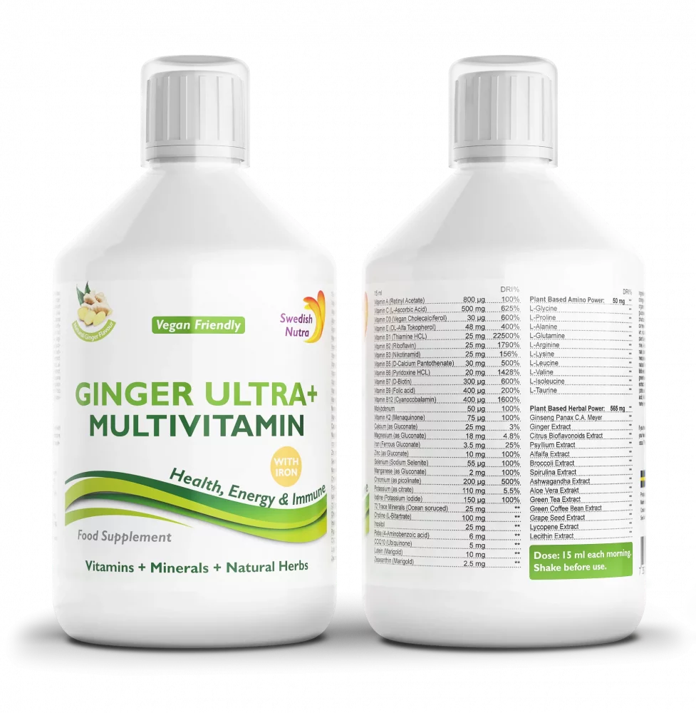Swedish Nutra Ginger Ultra+ Multivitamin 500ml :: Hyaluron.sk